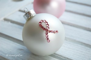 an easy pink ribbon ornament DIY – The Ornament Girl