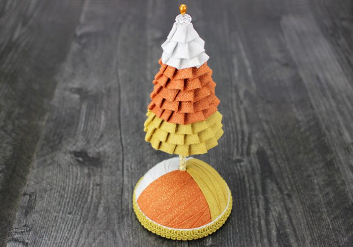 Candy Corn Mini Quilted Topiary | OG Inspire – The Ornament Girl