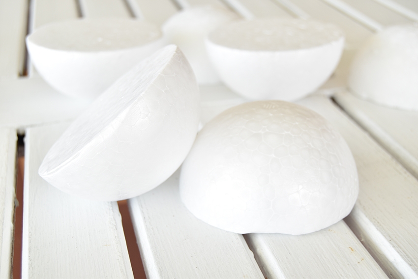 Smooth Foam Half Round Ball – Approx 3.5 Inch – 5 Count – The Ornament ...