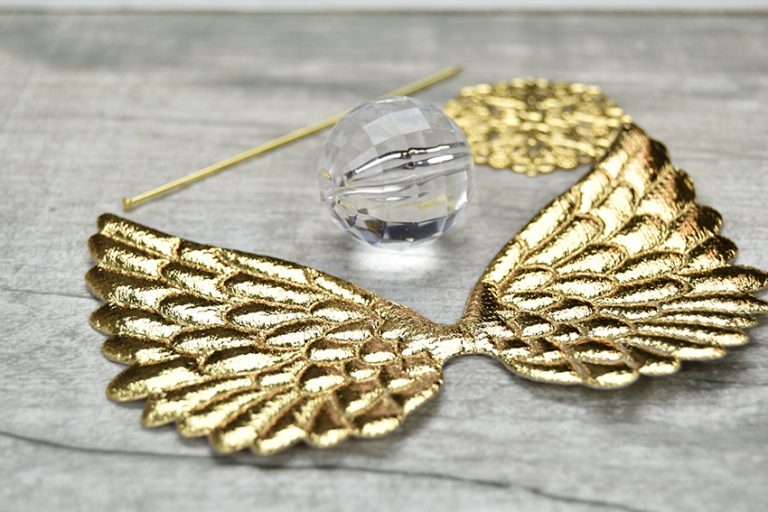 Angel ‘Mini Kit’ – GOLD: Wings, Head Bead, Halo, and Extra-Long Pin ...