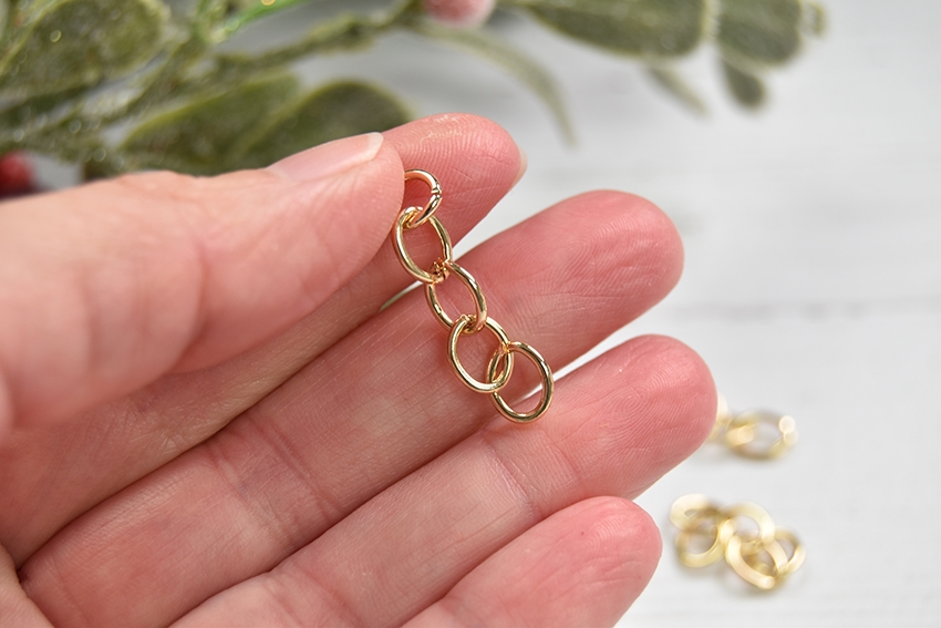 Custom Mini Charm Chain for Quilted Ornaments – Gold – Set of 5 – The ...