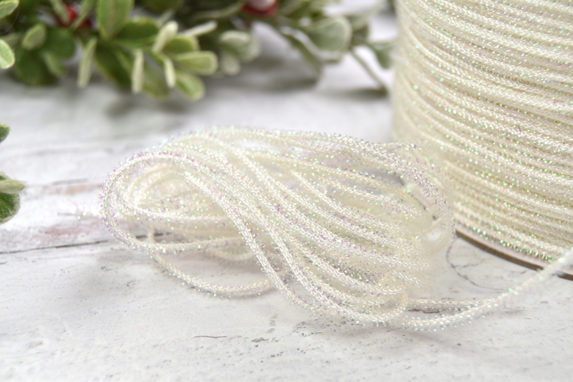 Iridescent Angel String – White – By the Yard – The Ornament Girl's Market