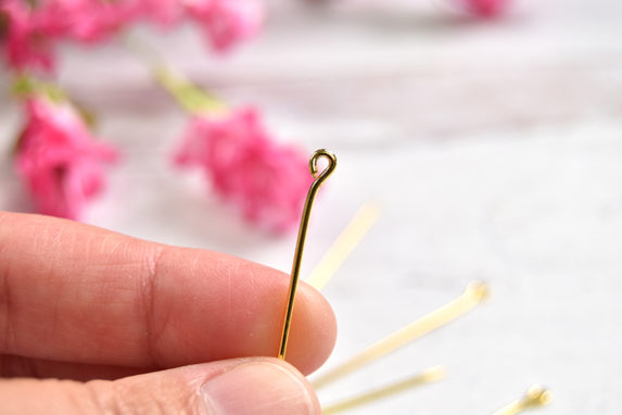 Custom Long Looped Pins for Quilted Ornaments – Gold – Set of 5 – The ...
