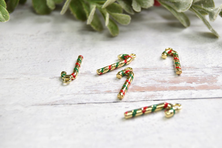Gold Candy Cane Charms – Set of 5 – The Ornament Girl's Market
