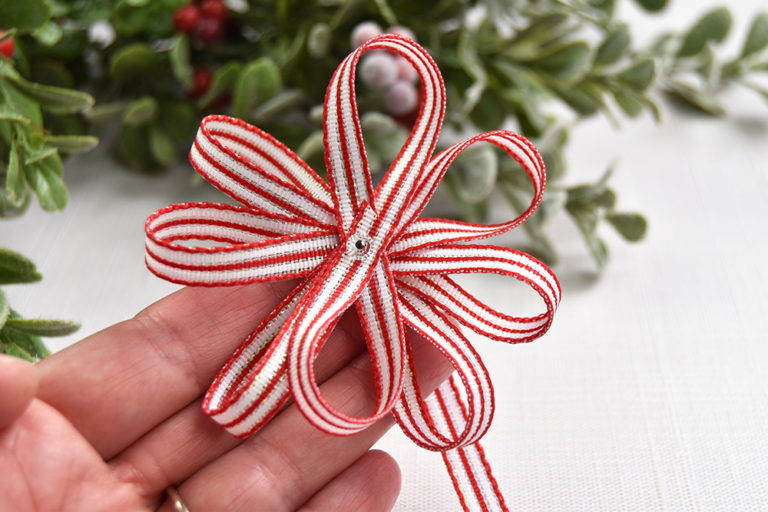 Iridescent Christmas Stripe – Red & White – By the Yard – The Ornament ...
