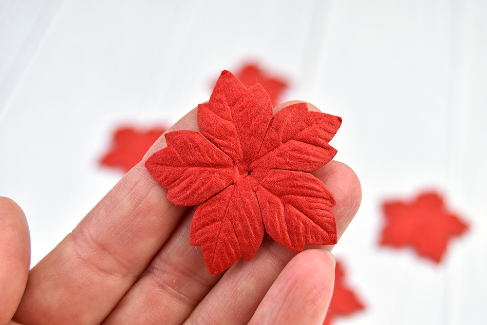 Red Paper Flower Poinsettias – 50 count – The Ornament Girl's Market