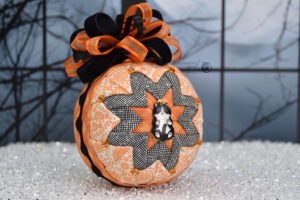 Quilted Ball ‘Basic Star’ Ornament Pattern e-Book – No Sew – Learn to use both ribbon AND fabric ...