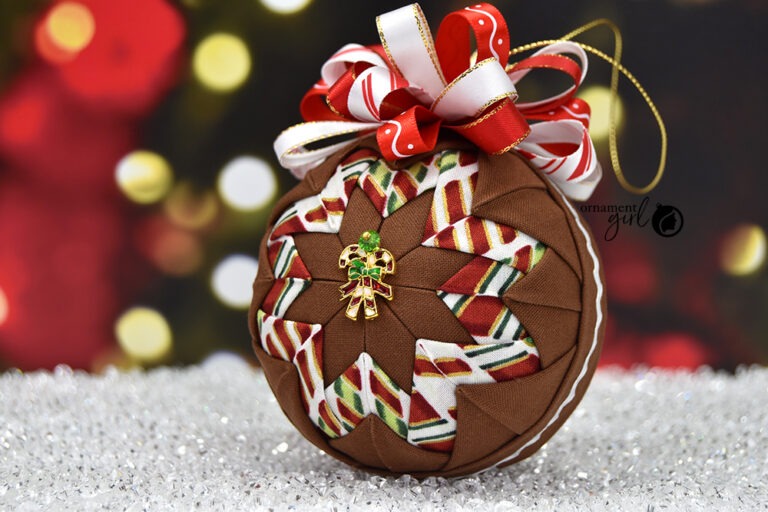 Quilted Ball ‘Basic Star’ Ornament Pattern e-Book – No Sew – Learn to use both ribbon AND fabric ...